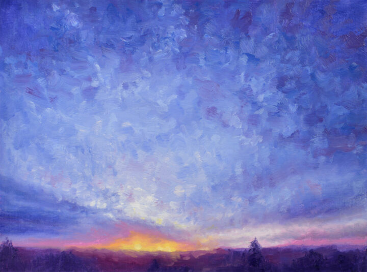 Blue Opal Sky | Landscape Painting | Original Fine Art - Andrew Gaia ...