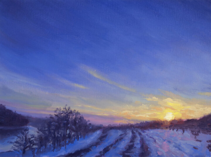 Soft Winter Morning | Original Art | Landscape Oil Painting - Andrew ...